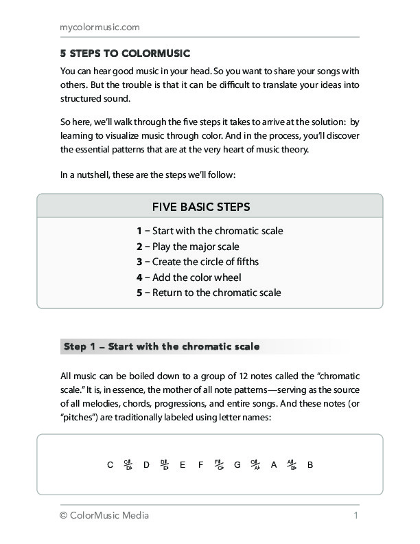 Shared post - 5 | The 5 Steps to ColorMusic