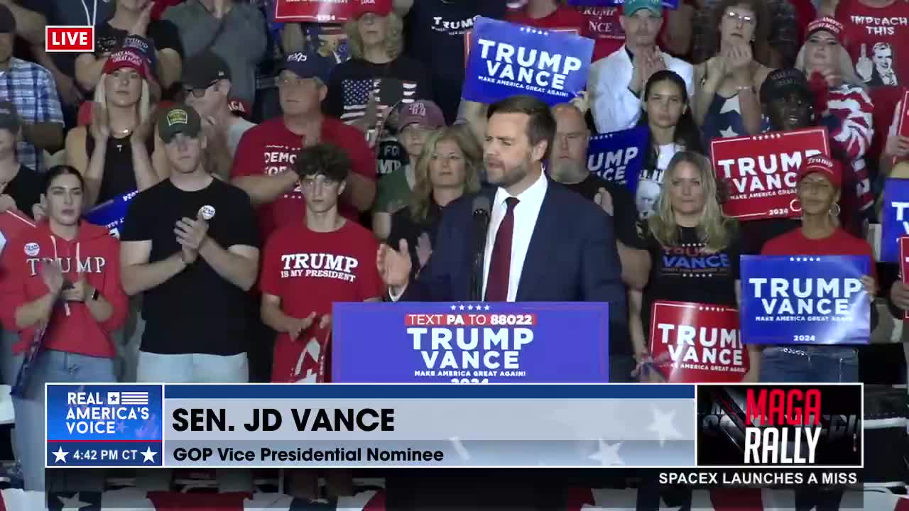 Shared post - CROWD IS LOUD FOR JD VANCE IN PA
